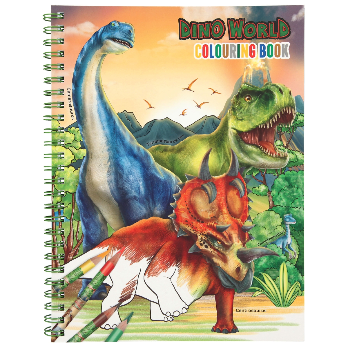 Depesche - Dino World album à colorier avec crayons de couleur