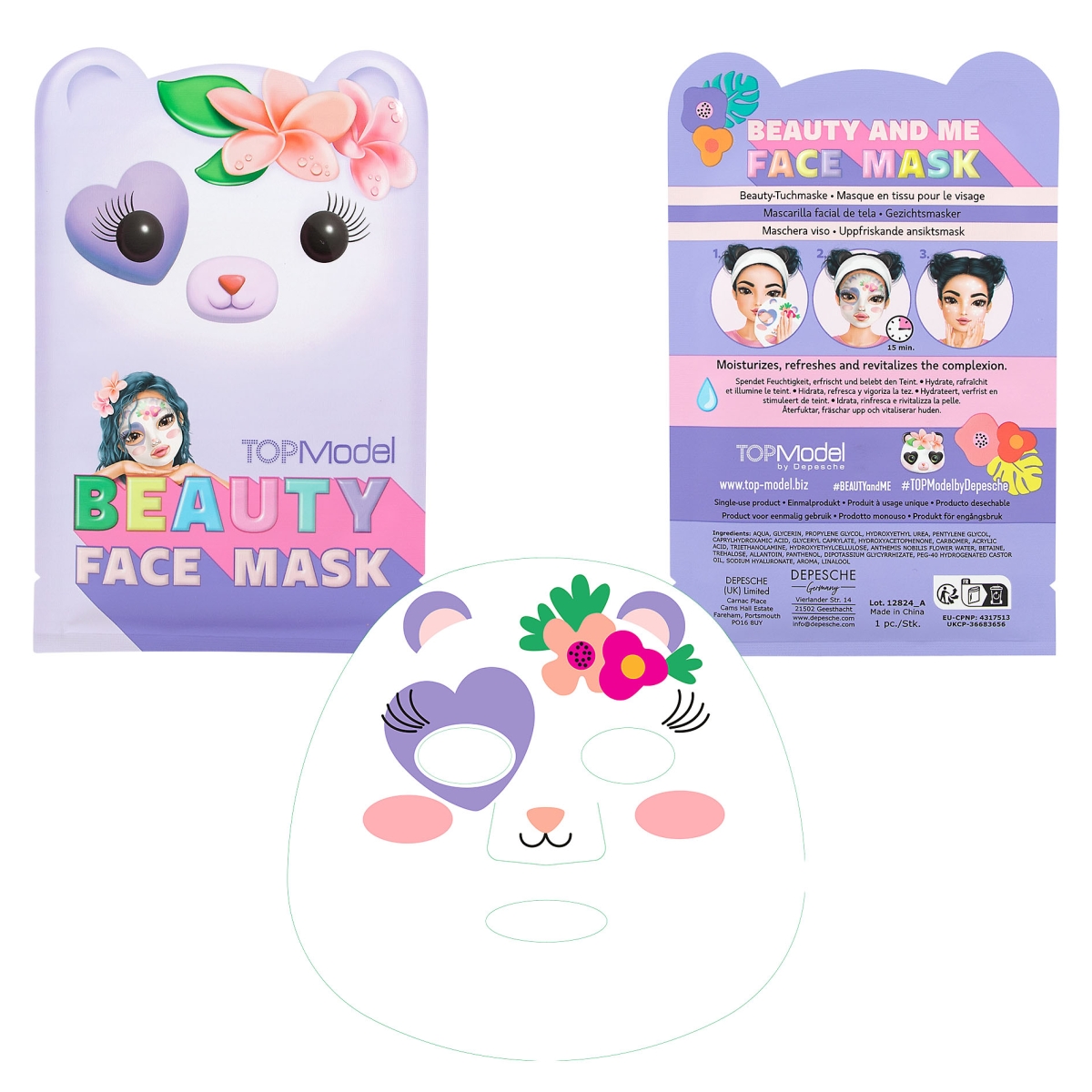Depesche - TOPModel Face Mask Animal BEAUTY and ME