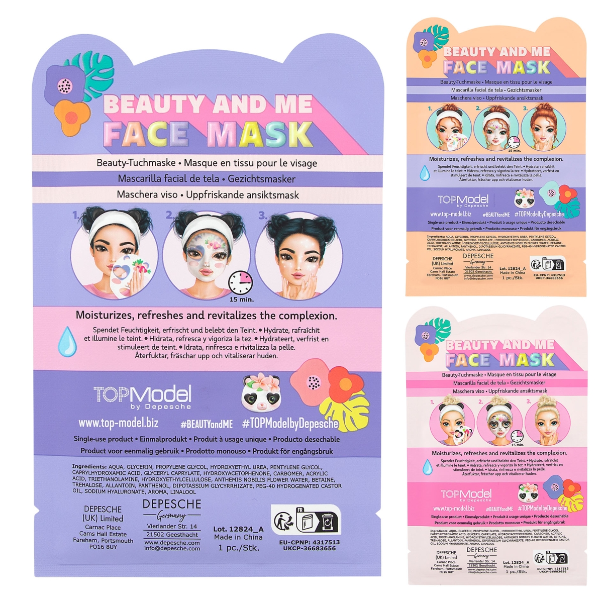 Depesche - TOPModel Face Mask Animal BEAUTY and ME