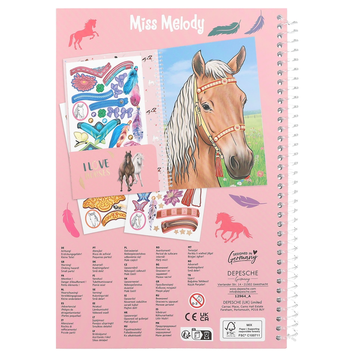 Depesche - Miss Melody Create Your Horses Blaze Colouring Book